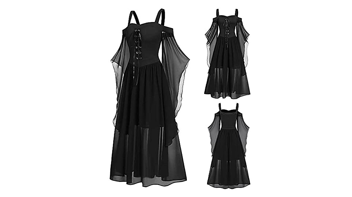 Buy Gothic Dress - Corset Ruffle Vintage Chic