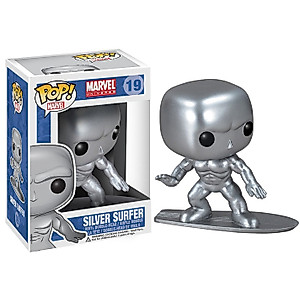 Funko POP Marvel Bobble Figure, Silver Surfer