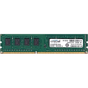 Crucial 4GB Single DDR3-1600 MT/s (PC3-12800) x4based high density UDIMM 240-Pin Desktop Memory CT51264BA160BJ