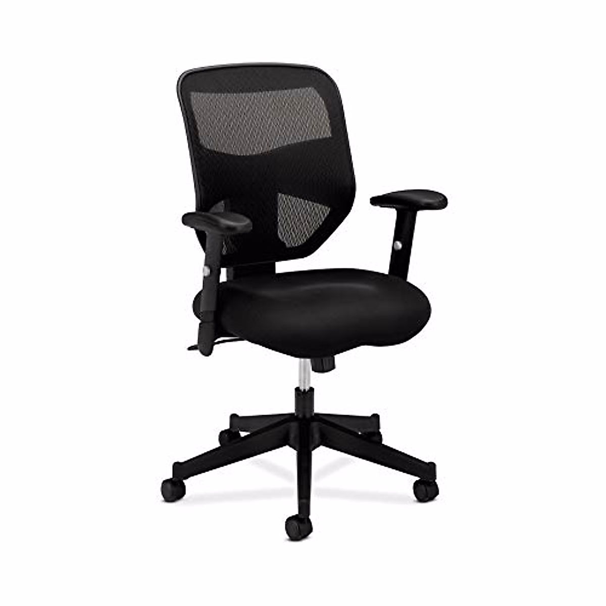 HON Prominent High Back Work Mesh Computer Chair for Office Desk, (HVL531), Swivel-Tilt, Black Fabric