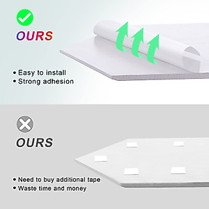 48 Pcs Hexagon Acoustic Panels 12 x 10 x 0.4 Inches High Density Wall Panels Sound Proof Panels Sound Absorbing Panels Sound Proof Padding for Recording Office Home Studio(White)