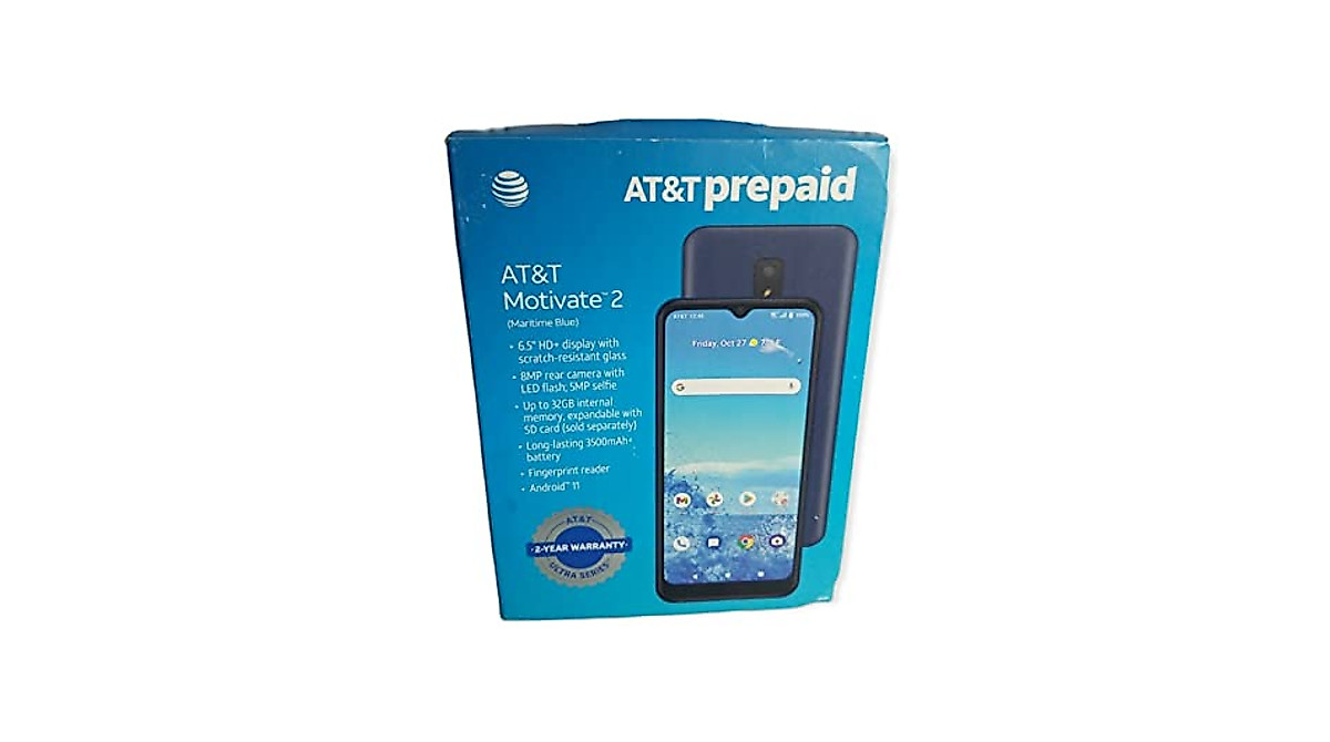 AT&T Motivate 2 Smartphone 32GB in Maritime Blue - 4G LTE & Android 11