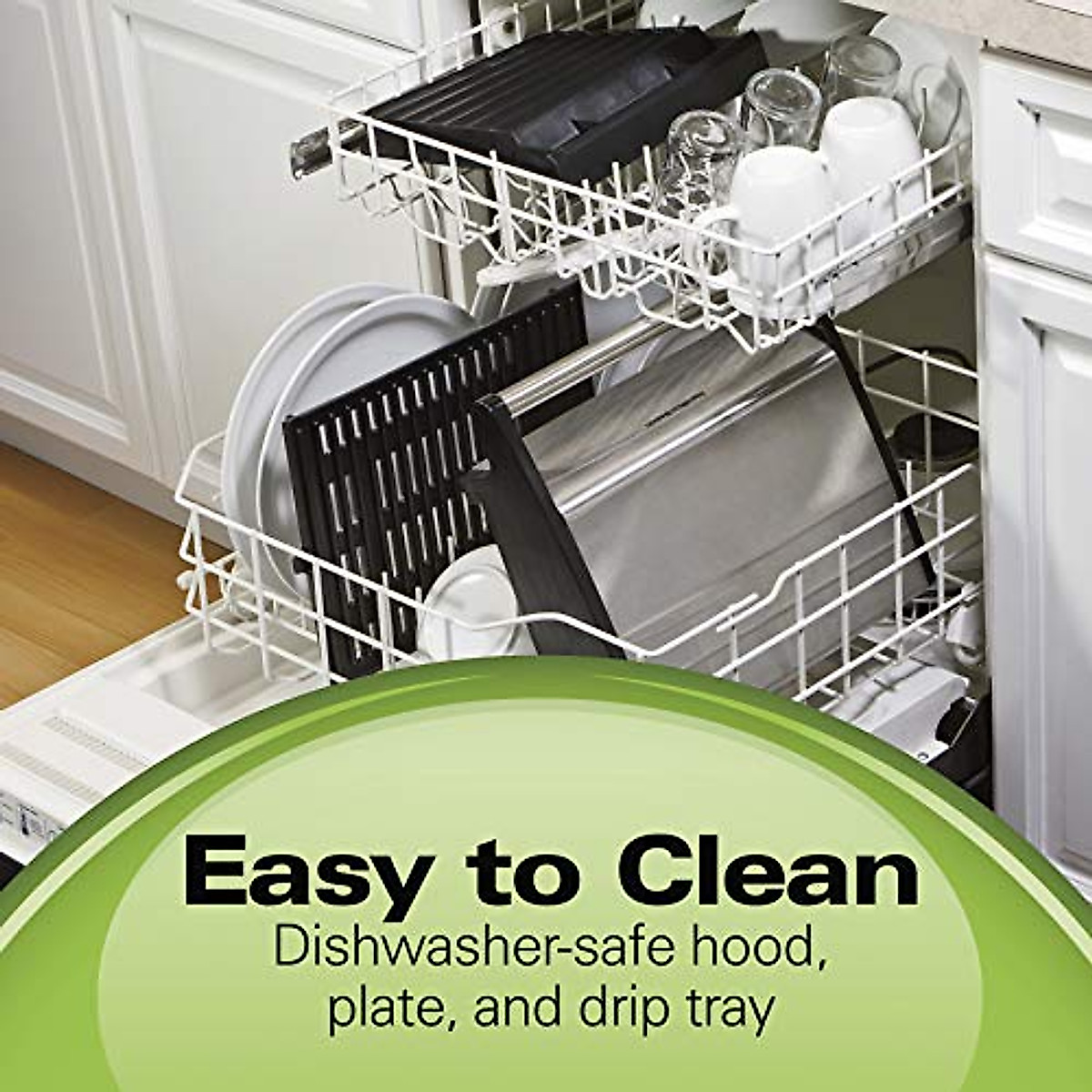 Hamilton Beach Electric Indoor Searing Grill with Adjustable Temperature Control to 450F, Removable Nonstick Grate, 118 sq. in. Surface Serves 6, Stainless Steel