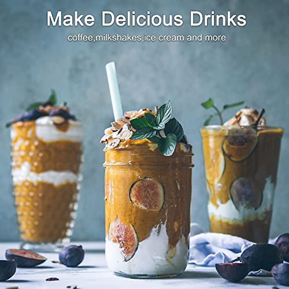 SNKOURIN Double Head Milkshake Maker Machine,110V Electric Beverage Blender with 2 Stainless Steel Cups,2 Speed Adjustable Commercial Milkshake Machine for Protein Shakes,Ice Cream and Cocktails…