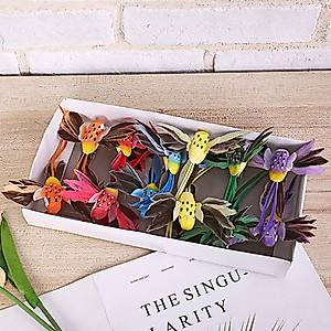 Oeey 12 Pcs Artificial Foam Hummingbird Feather Bird Figurine Simulation Feather Bird Ornaments for DIY Craft Wedding Decoration Home Garden Party Christmas Tree Embellishing Metal Clip