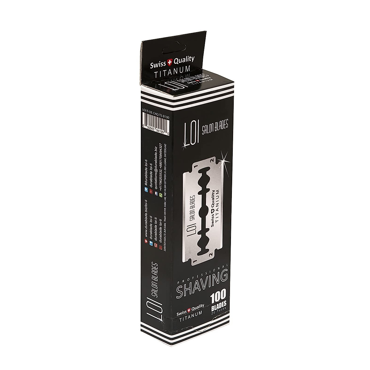 100 Loi Titanium Double Edge Razor Blades For Safety Razor - Men´s Safety Razor Blades For Shaving For Men For A Smooth And Clean Shave (1 Year Supply)