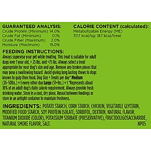 Milk-Bone Chews GnawBones Rawhide Free Dog Treats, Chicken, 5 Long Lasting Small/Medium Knotted Bones