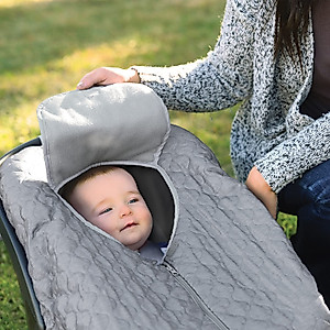 Travel Bug Winter Car Seat Cover - Heather Grey