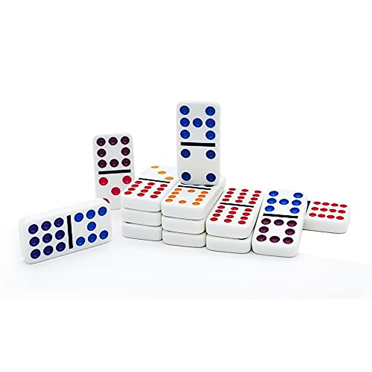 ESSAJOY Mexican Train Dominoes Set Dominoes Set for Adults Double 12 Dominoes 91 Tiles Dominoes Set (Mexican Train Dominoes Set) (Mexican Train Dominoes)