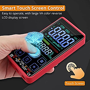 Proster Digital Multimeter TRMS Meter Voltage Current Capacitance Tester Temperature NCV (Touch Screen TRMS Meter)