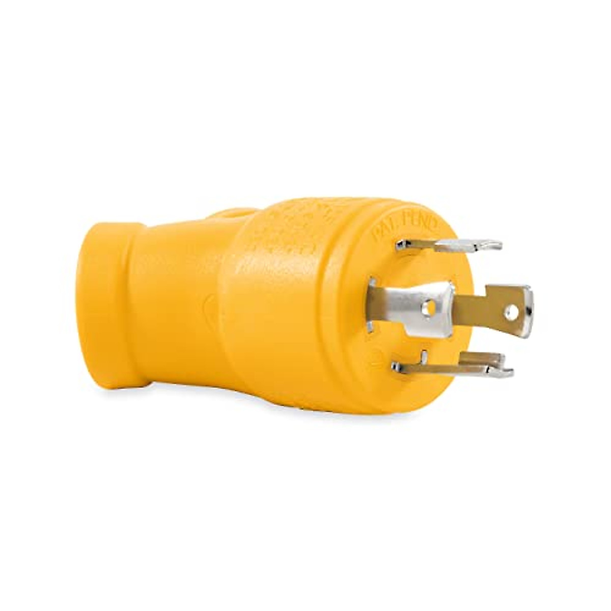 Camco 55438 PowerGrip (30M/2 x 15F) 4-Prong Generator Adapter, Yellow