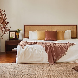 lifein Fall Pink Throw Blanket for Couch-Soft Boho Bed Throw Blankets,Cozy Chenille Knitted Throw,Small Farmhouse Lightweight Blanket&Throw for Autumn,Woman,Girl,Chair,Sofa,Home Decor(Pink,50 * 60")