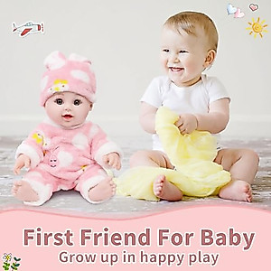 TUSALMO 12 Inch Baby Doll with Accessories Set,Soft Baby Dolls for 3+ Year Old Girls boy,Baby Toys for Birthday Gift
