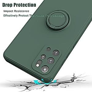 AYMECL S20 Plus Case,Galaxy S20 +/S20 Plus 5G Case, 360° Ring Holder Slim Silicone Soft Rubber Hybrid Hard Protection Shockproof Bumper Non-Slip Cover for Samsung Galaxy S20 Plus 5G 6.7",ArmyGreen