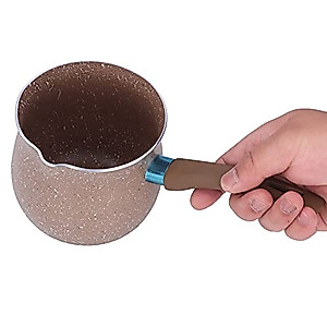 Aluminium Alloy Non Stick Milk Pan Mini Coffee Pot Saucepan Butter Warmer Melting Pot Lightweight Kitchen Cooking Pot(Coffee)