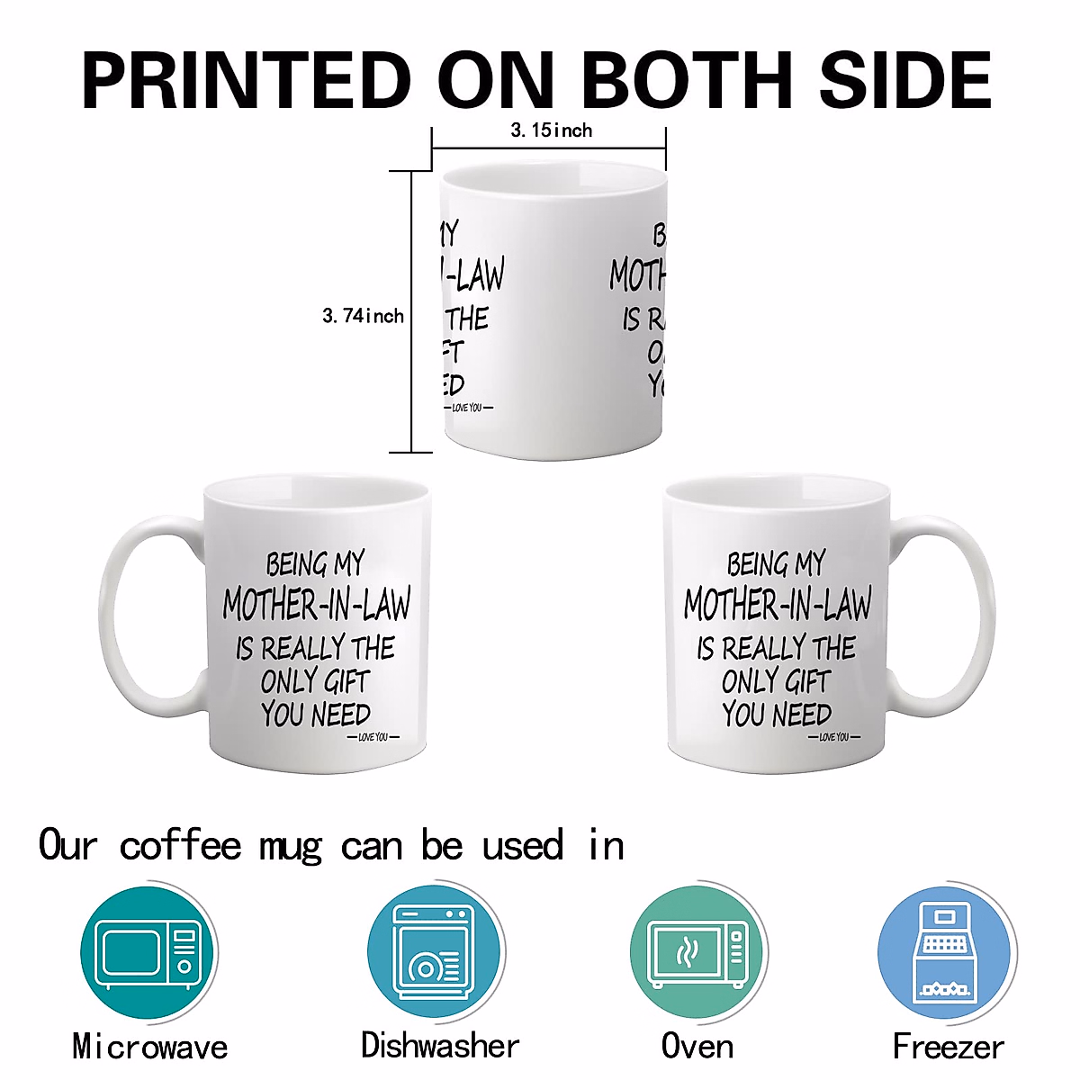 Being My Mother In Law Is The Only Gift You Need Mug Being My Mother In Law Mug Mother In Law Coffee Mug Birthday Valentine's Day Christmas Gifts for Mother In Law from Daughter Son In Law 11 Ounce