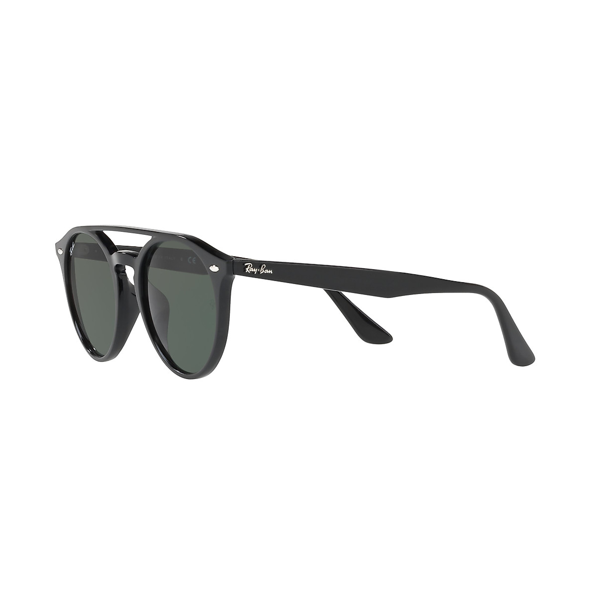 Ray-Ban Rb4279f Asian Fit Round Sunglasses, Black/Green, 51 mm