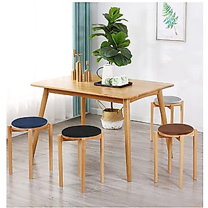 Oleewel Memory 13 inch Foam Seat Cushion Anti-Slip Soft Round Stool Cushion Chair Pad Black