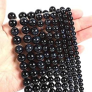YU Natural Stone Beads Navy Tiger Eye Stone Loose Beads for Jewelry Making Needlework DIY Bracelet Strand 4-12 MM T715 (Color : H7202, Item Diameter : 4mm About 92 pcs)