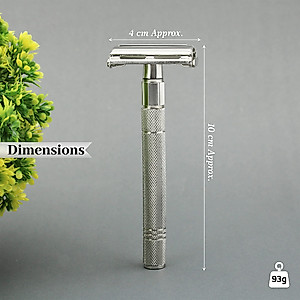 Twist Open Butterfly Style Men's Shaving De Safety Razor (Blades Not Included). Classic Vintage Razor Made in Stainless Steel.