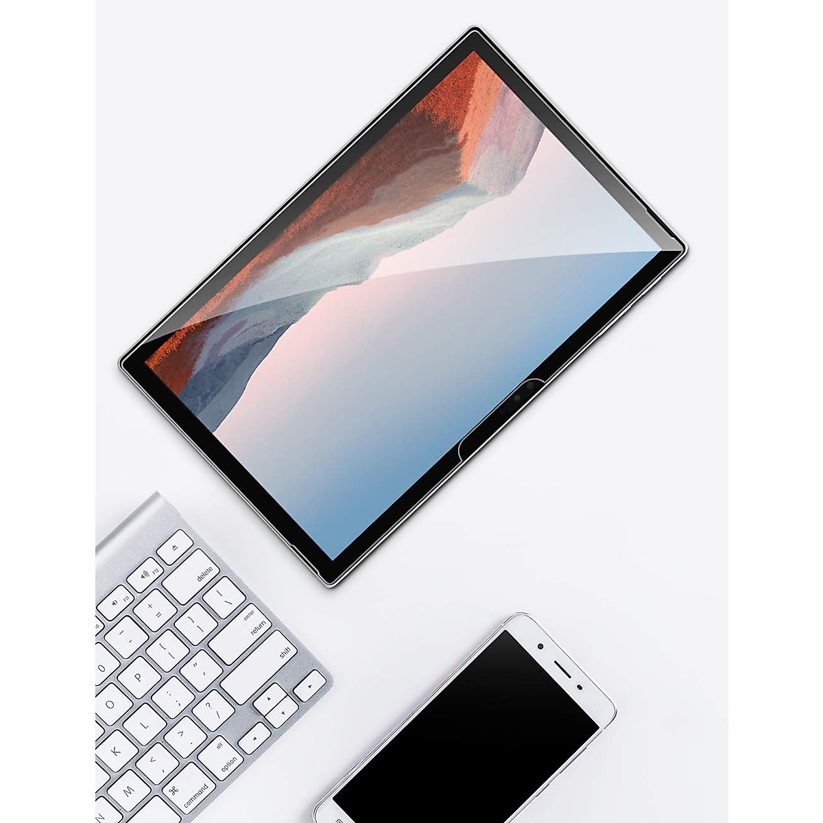 [2 Pack] SPARIN Screen Protector for Surface Pro 7 Plus/Surface Pro 7 / Surface Pro 6 / Surface Pro (5th Gen) / Surface Pro 4, Tempered Glass with Surface Pen Compatible/Scratch Resistant
