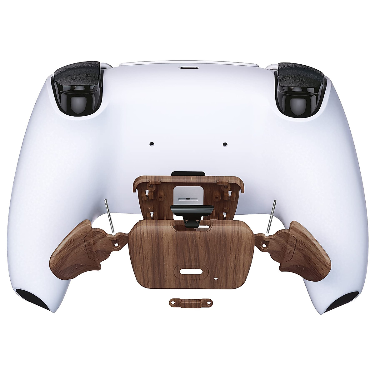 Wood Grain Replacement Redesigned K1 K2 Back Button Housing Shell for PS5 Controller eXtremerate Rise Remap Kit - Controller & Rise Remap Board NOT Included