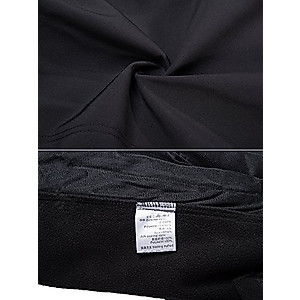 TACVASEN Men's Classic Fleece Liner Hooded Outwear Softshell Tactical Jacket Black,US XL