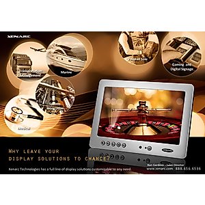 Xenarc Rugged 7" Capacitive Touchscreen LCD Monitor with HDMI VGA USB, DVI Video Inputs 1024x600 Native Resolution 16x9 Aspect Ratio 1000NIT, Outdoor & Indoor, Contrast: 700:1-709CNH