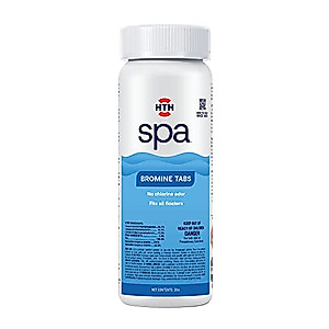 HTH Spa Care Bromine Tabs, Spa & Hot Tub Chemical Sanitizer, Fits All Floaters, 2 lbs