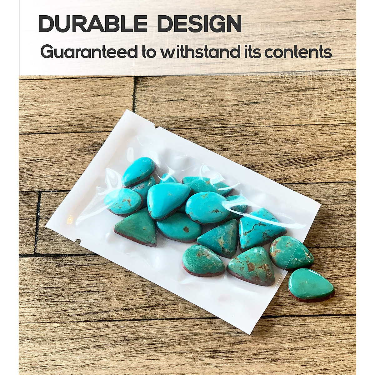 100 Count Mylar Heat Seal Bags - White and Clear Mylar Vacuum Seal Bags - Food Grade Sealable Bags for Packaging and Samples - Small Flat Sample Bags Sealable With Tear Notch (2.5 x 3.5 inch)