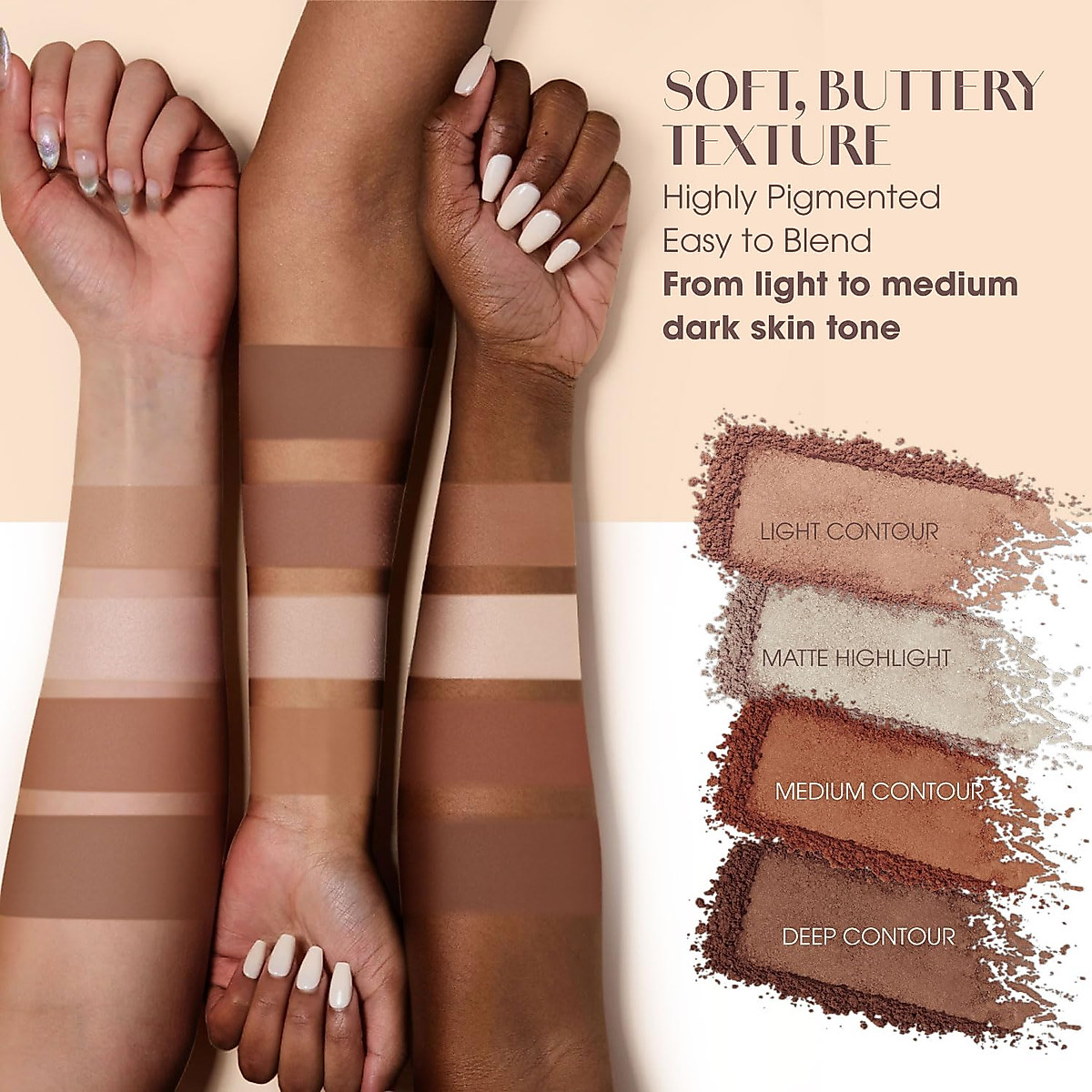 Contour Palette Powder Contour Kit - Contouring Makeup Palette With Mirror - 4 Highly Pigmented Matte Colors For Contouring And Highlighting - Vegan, Cruelty Free And Hypoallergenic