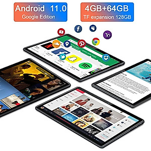 AOYODKG Android 11 Tablet, Tablet with Keyboard,4GB RAM 64GB ROM/128GB Expansion 2 in 1 Tablet,6000mAh,Dual Camera, IPS Touchscreen, GMS Certified Tablets PC
