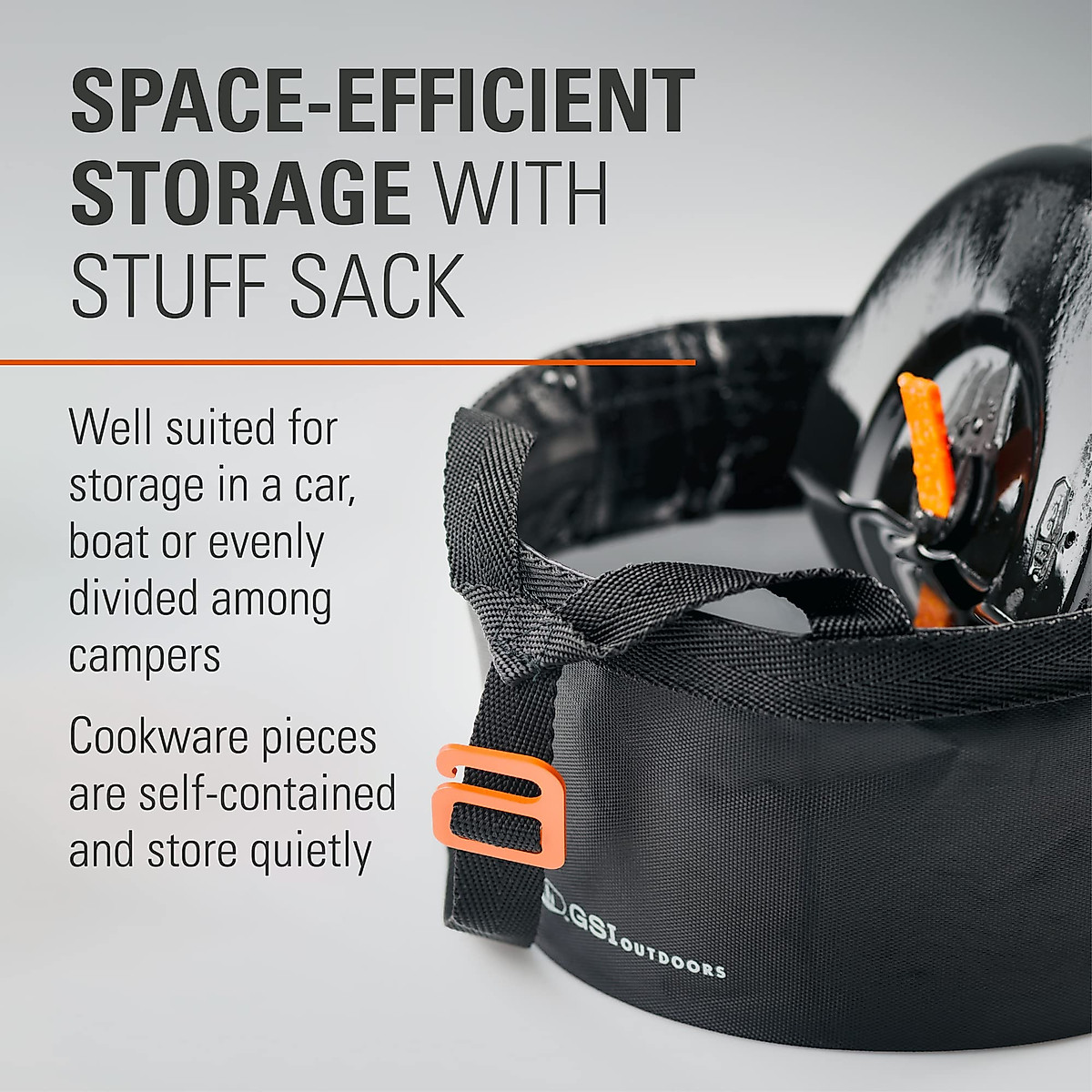 GSI Outdoors, Pinnacle Base Camper, 8-Piece Camp Cookset, Large