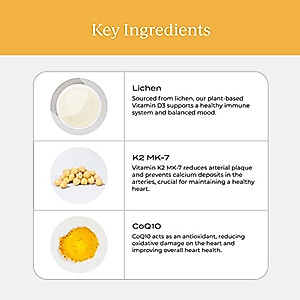 CYMBIOTIKA Vitamin D3 + K2 + CoQ10 Liquid, Vitamin D Supplement for Immune Support, Heart Health & Bone Health, Energy Booster, Liposomal Delivery, Vegan, Keto Ingredients, Tangerine Flavor