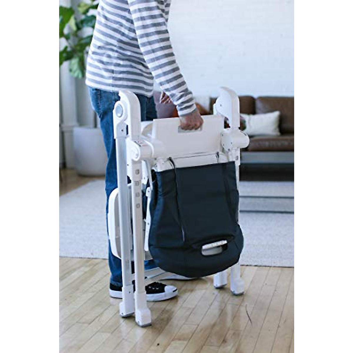 Inglesina Gusto Folding Convertible High Chair For Baby & Toddler Chair With Removable Tray, Cream