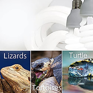 Hedgine UVA UVB Reptile Light 10.0, Tropical Desert Reptile Compact Fluorescent Lamp, Bearded Dragon Tank Accessories, UVB Light Bulb for Reptiles, Lizards, Bearded Dragon, Tortoise. (13W)