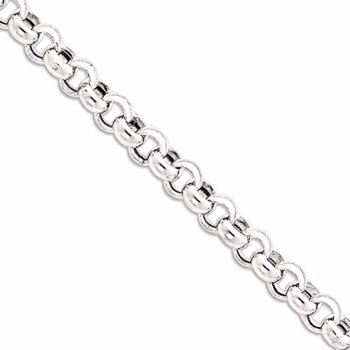 IceCarats 925 Sterling Silver 9.5mm Cable Link Chain Bracelet 7.5 inch