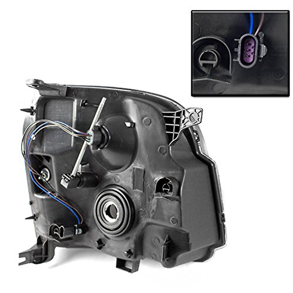 ZMAUTOPARTS Replacement Headlights Headlamps Black Compatible with 2007-2014 GMC Yukon/Yukon XL