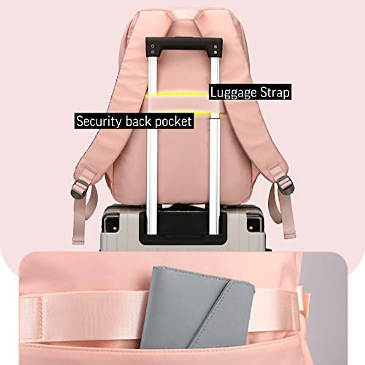 EGEN Large Capacity Kawaii Backpack Back to School Essential Aesthetic Backpack (Black)