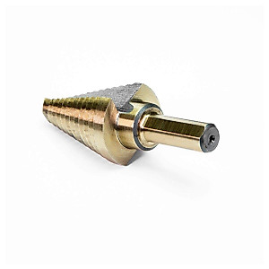 XtremepowerUS 9-Piece Titanium HSS Step Drill Bits Set - SAE Size with Storage Case