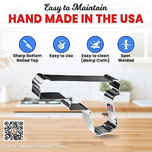 Hand Gun Cookie Cutter 4 Inch - Made in the USA – Foose Cookie Cutters Tin Plated Steel Hand Gun Cookie Mold