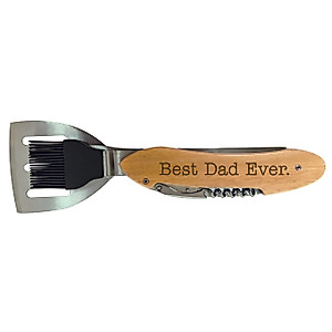 for Dad Best Dad Ever BBQ Grill Multi Tool Barbecue Spatula Grilling Accessories