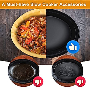 XANGNIER 2 Pack Silicone Slow Cooker Liners for 6,7,8 Quarts Crockpot, Reusable Silicone insert,Leakproof & Easy Clean,Cooking Bags for Oval or Round crock pot,Slow Cooker Accessories（Pink+Yellow）