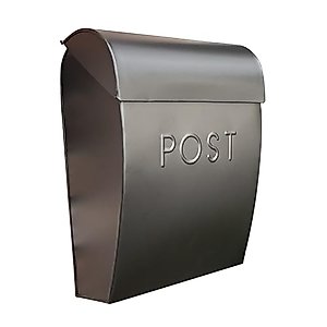 NACH Large Wall Mount Mailbox, 5.07 x 12.44 x 5.39 inches, Black Mailboxes for Outside Wall Mount, Waterproof Mailbox - The Sylvia Mailbox