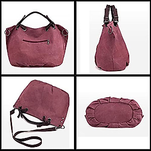 Eamom Extra Large Crossbody bags for Women Handbag Hobo Bag Canvas Purse Women's Clutch Handbags Shoulder Purse (Deep khaki)