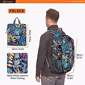 SKYSPER 40L Packable Hiking Backpack - Lightweight Foldable Backpack Travel Daypack for Women Men Outdoor Walking Bag