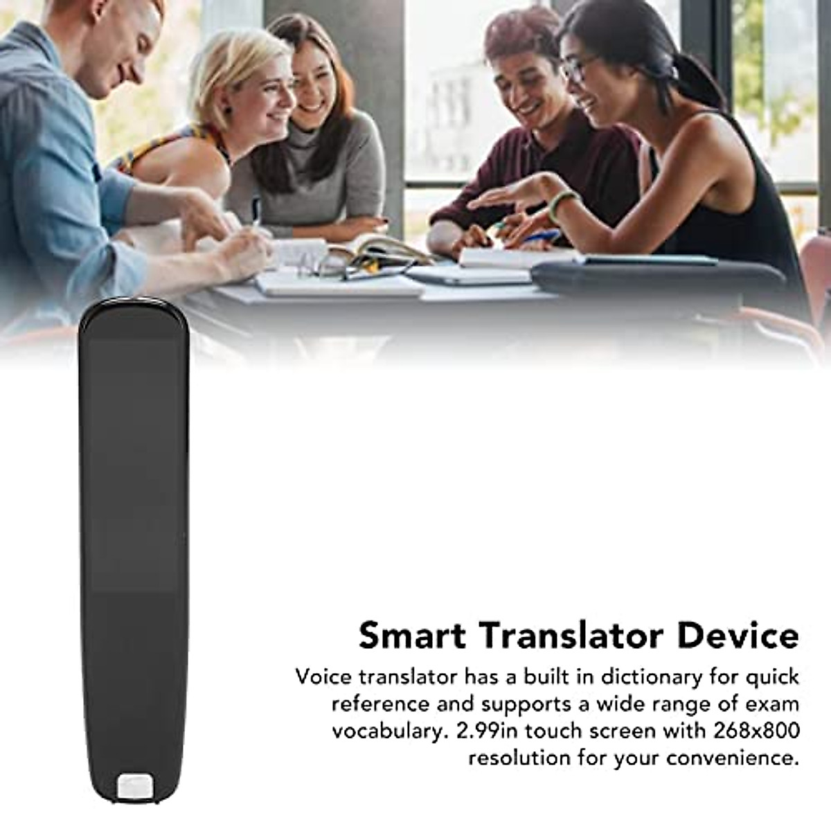 OCR Pen Scanner and Reader, 131 Language Digital Reader Pen Voice Language Translator Device with 2.99in Touch Screen, Wi Fi Real Time Book Reader Scanning Pen for Business Travel