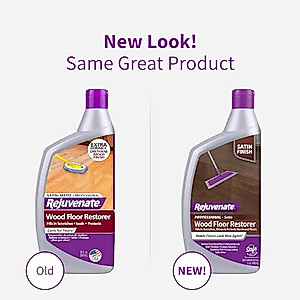 Rejuvenate Professional Wood Floor Restorer and Polish with Durable Finish Easy Mop On Application Satin Finish 32oz