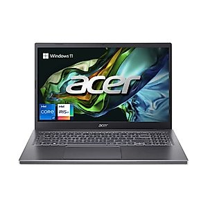 Acer Aspire 5 15 Slim Laptop | 15.6" FHD (1920 x 1080) IPS |Core i7-1355U | Intel Iris Xe Graphics | 16GB LPDDR5 | 512GB Gen 4 SSD | Wi-Fi 6E | USB4/Thunderbolt 4 | Backlit KB | A515-58M-7570, Gray