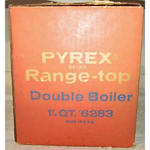 Flameware Pyrex Large 1 1/2 Quart 3 Piece Double Boiler